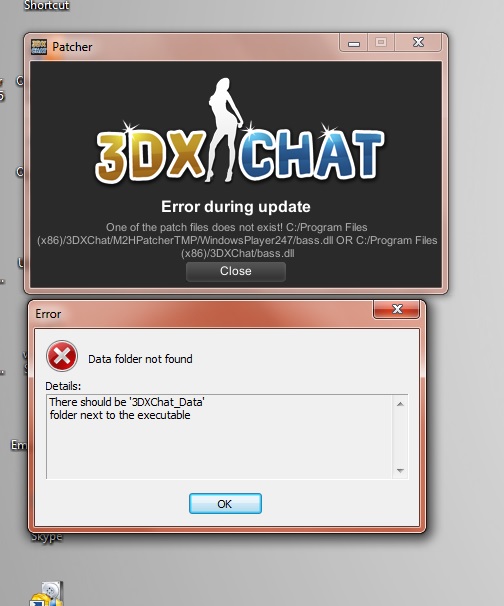 Recent Update causes ERROR and now I cant play - Technical Support - 3DXChat Community