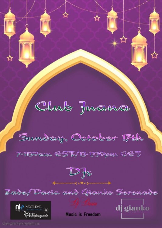 Club Juana - Sunday October 17th - doors open 7am EST/13pm CET - Live ...