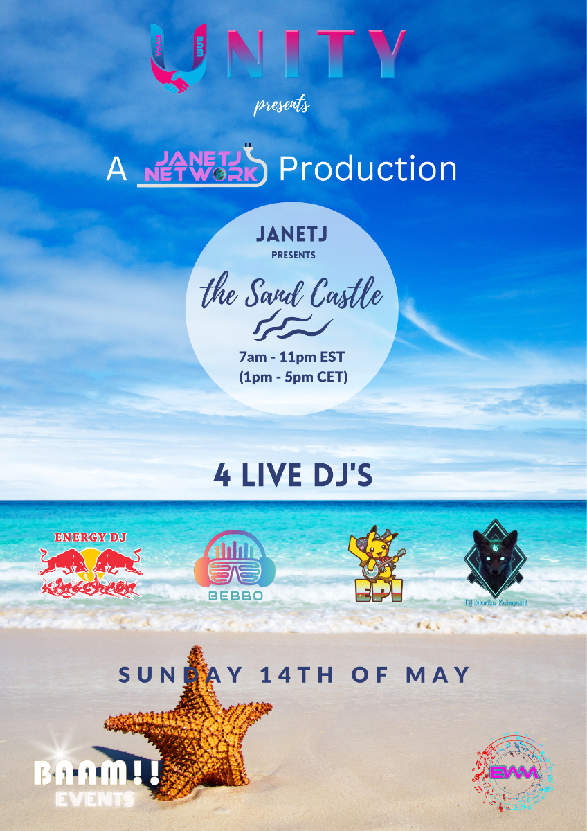 Sand Castle - Sunday May 14th!! - starting at 7am EST/13pm CET ...